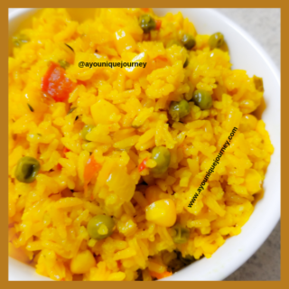 A simple and easy Yellow Rice dish - A YouNique Journey