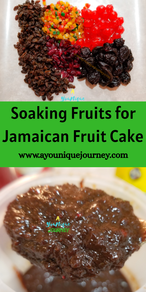 Soaking Fruits for Jamaican Black Fruit Cake - A YouNique Journey